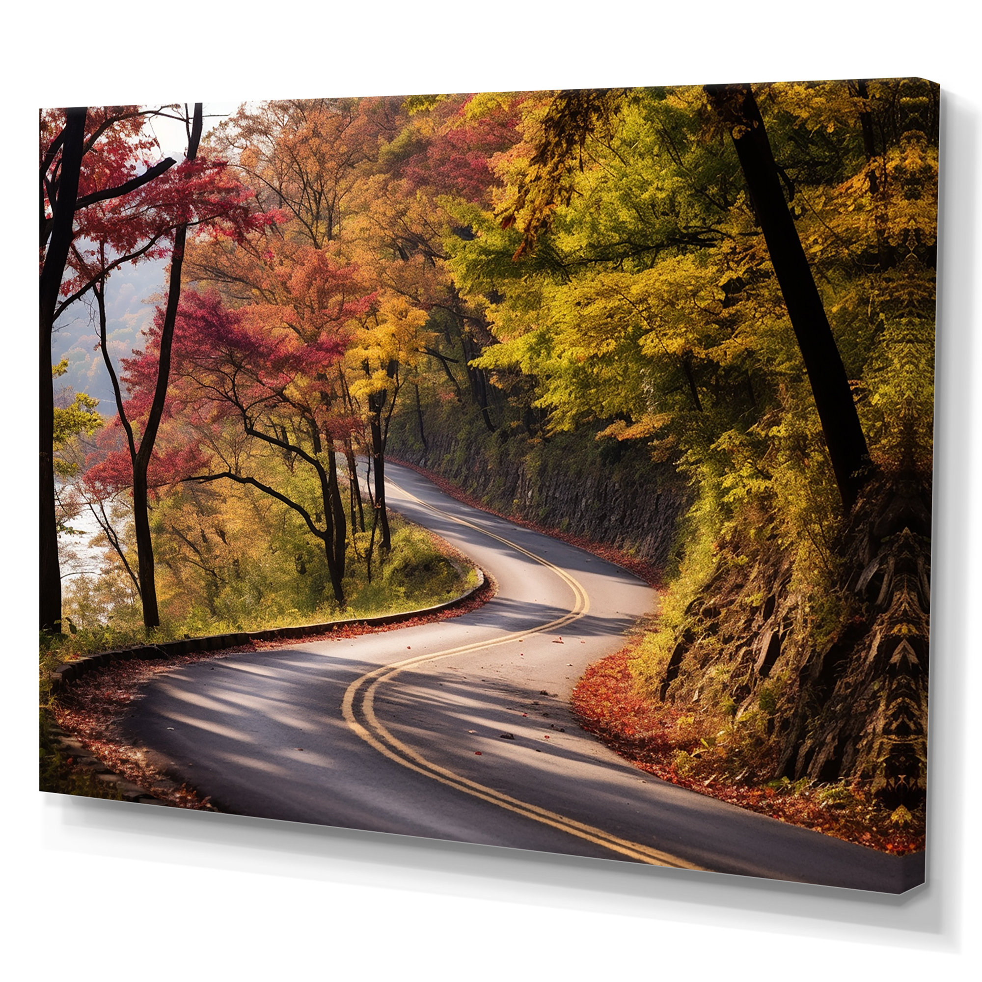 Red Barrel Studio® Shades Of Purple Road Into Forest IV - Road Wall Art ...