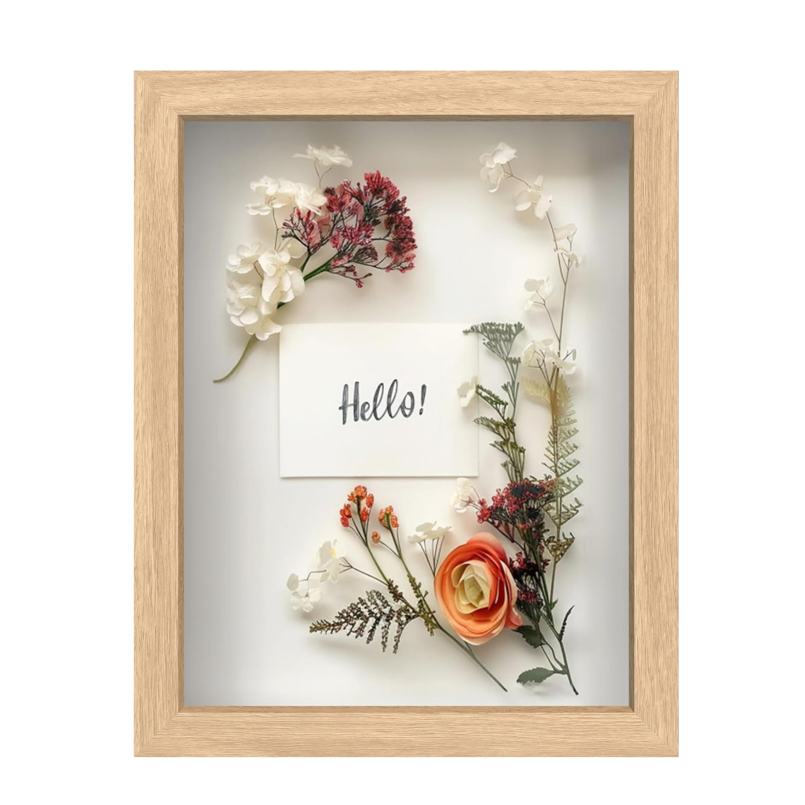 Ophelia & Co. 8.5” X 11” Natural Oak Wooden Shadow Box Frame – Display ...