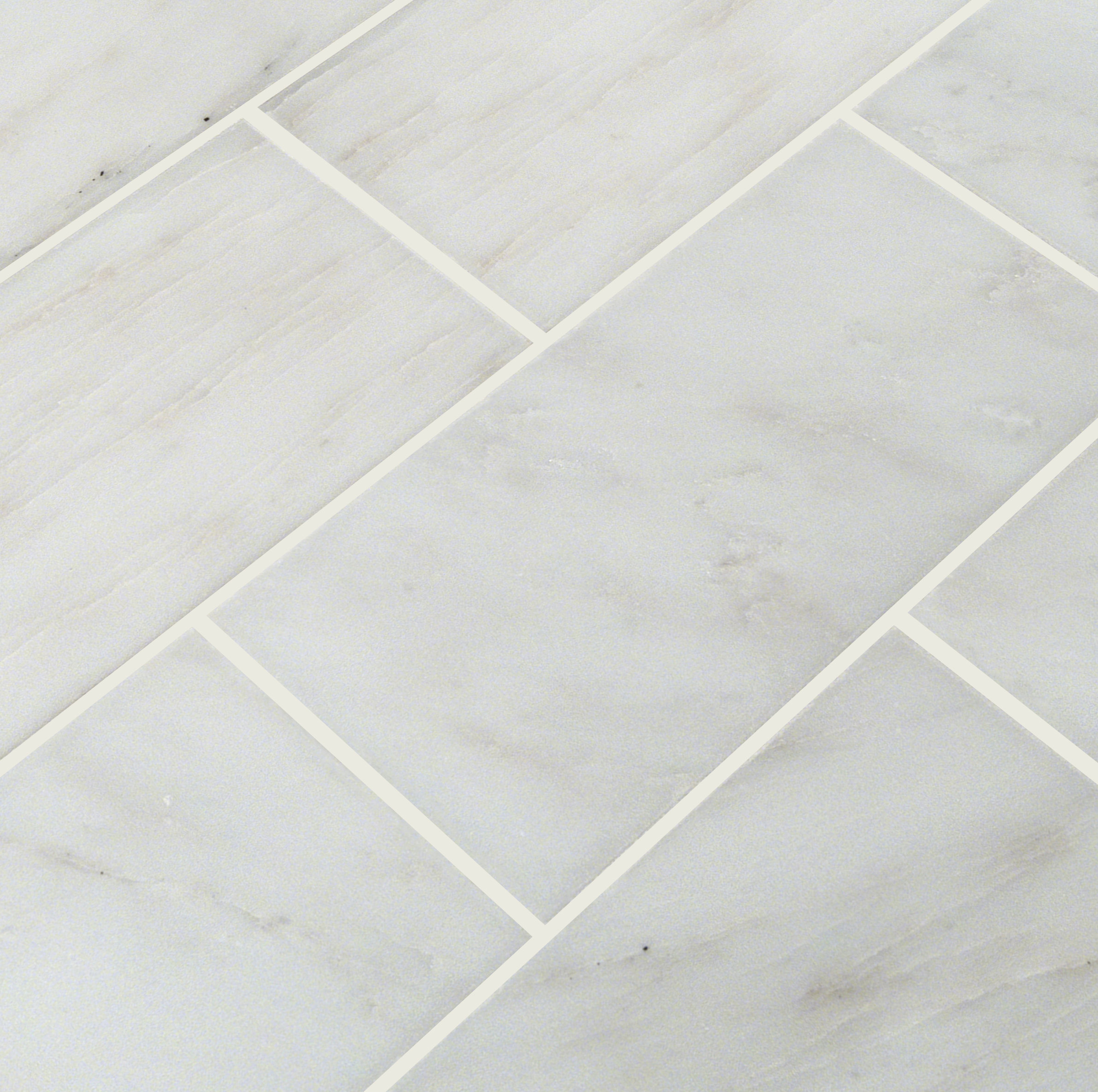 Ackland Castella Cambria 3 in. x 6 in. Honed Marble Subway Floor and ...