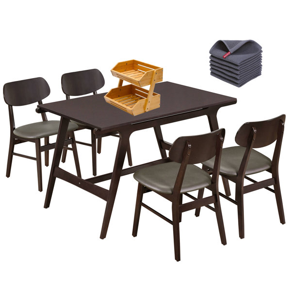 Corrigan Studio® Copemish 12-Piece Dining Table Kitchen Table with 4 ...