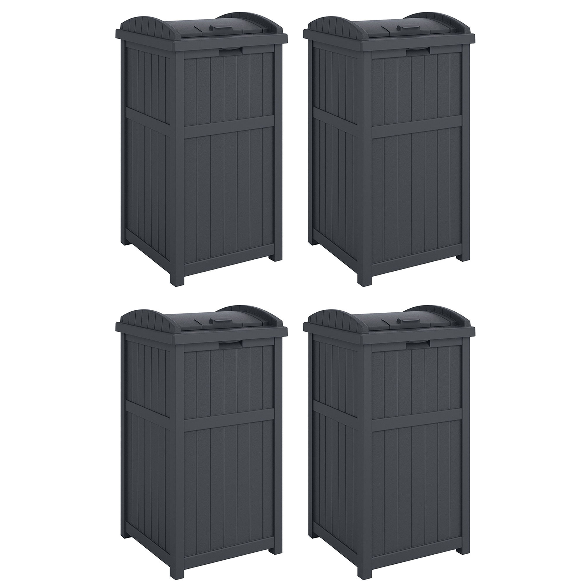 Suncast Trash Hideaway Outdoor Gallon Garbage Waste Can Bin & Reviews ...