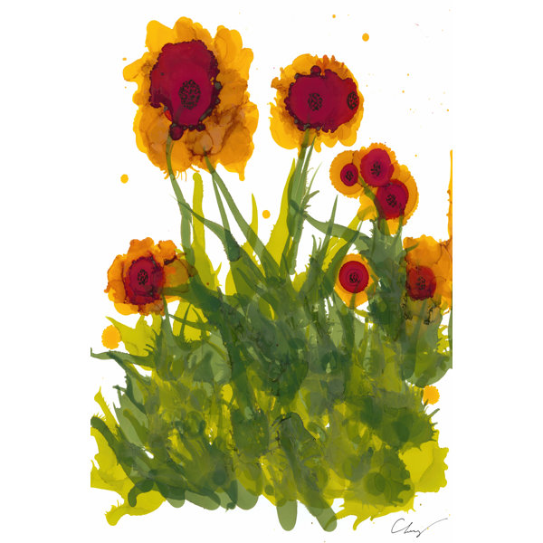 Rosalind Wheeler Poppy Whimsy V by Cheryl Baynes - Wrapped Canvas ...