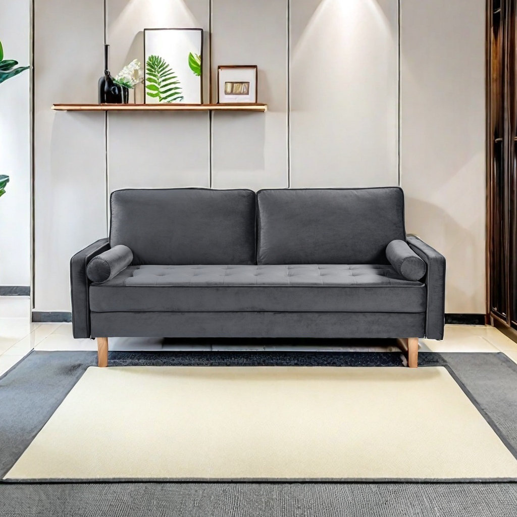 George Oliver 70 "In Minimalist Sofa Double Triple In Straight Row ...