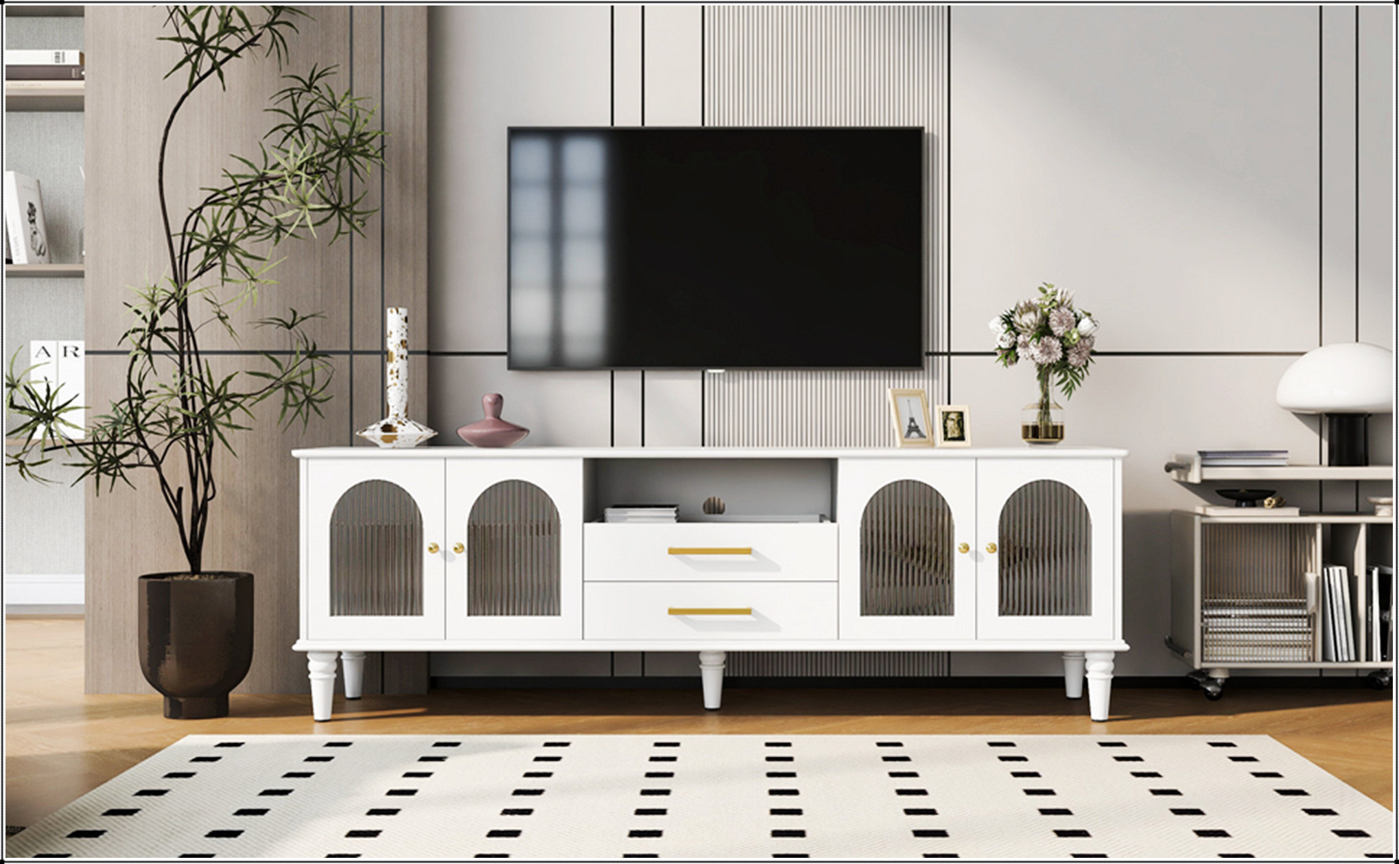 George Oliver 68.9'' Retro TV Stand for TVs up to 75 Inches ...