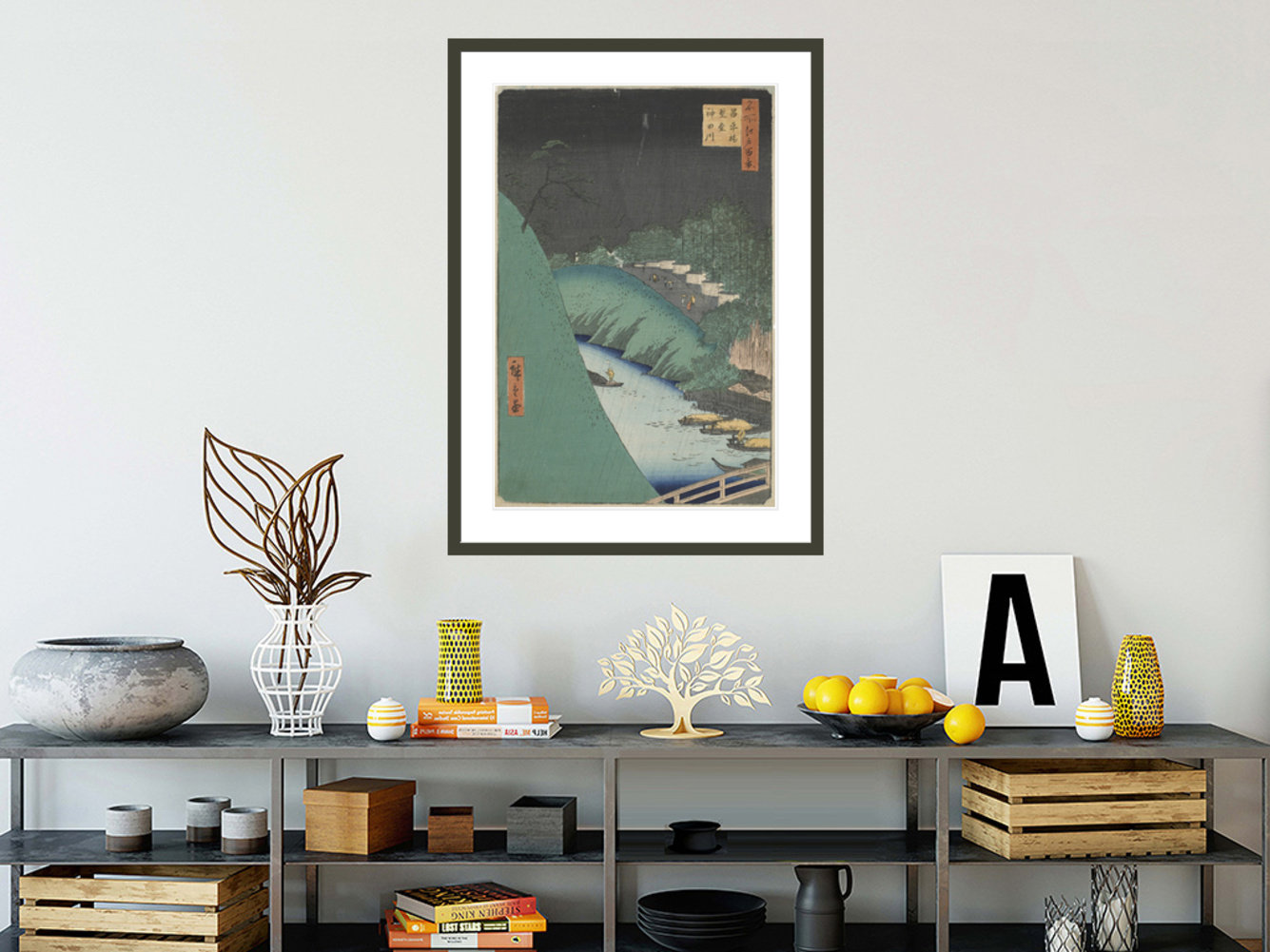 1000Museums Rain in the Seido Hall and Shohei Bridge over the Kanda River from the series One ...