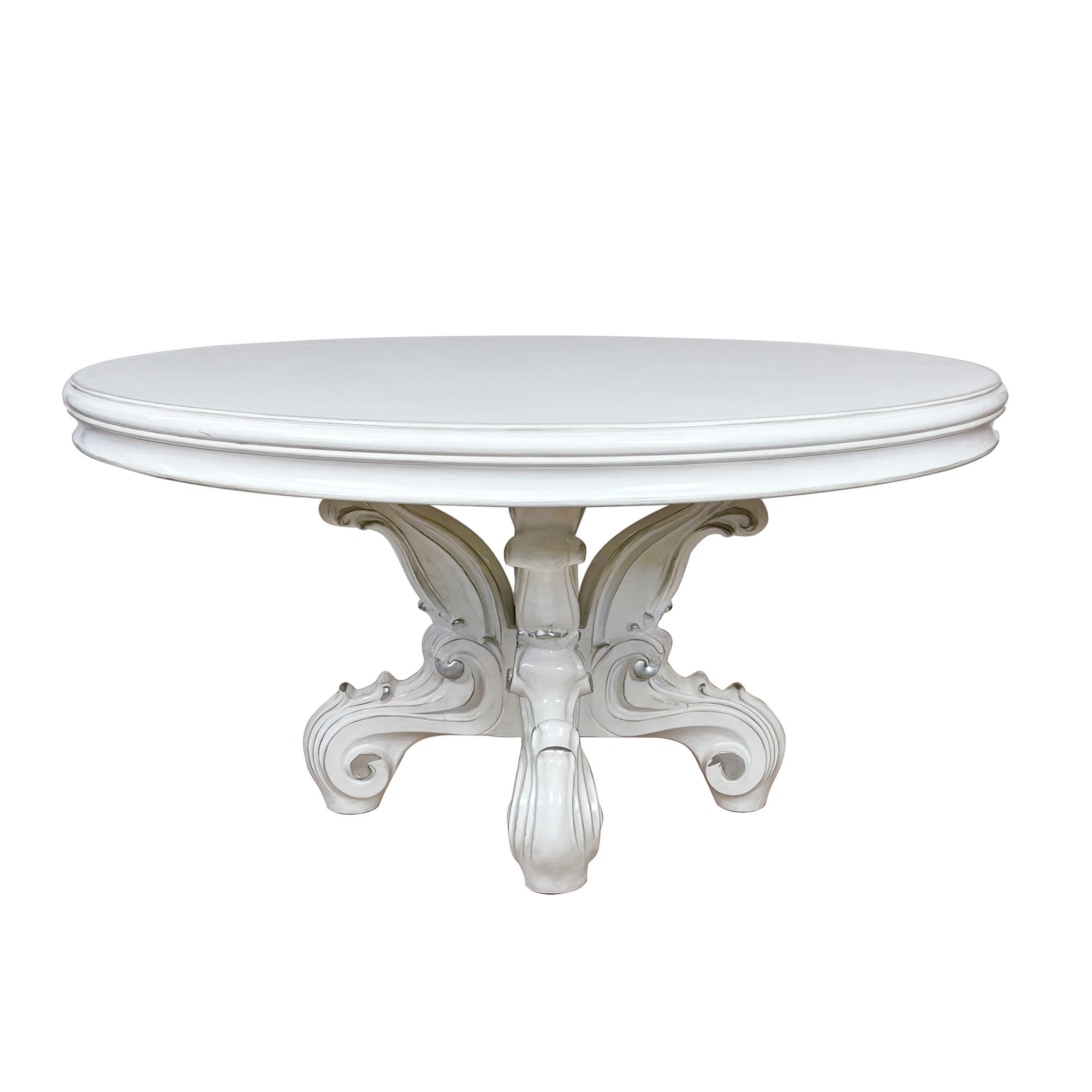 Rosdorf Park Versailles Collection Round Dining Table With Single Pedestal And Oversized ...