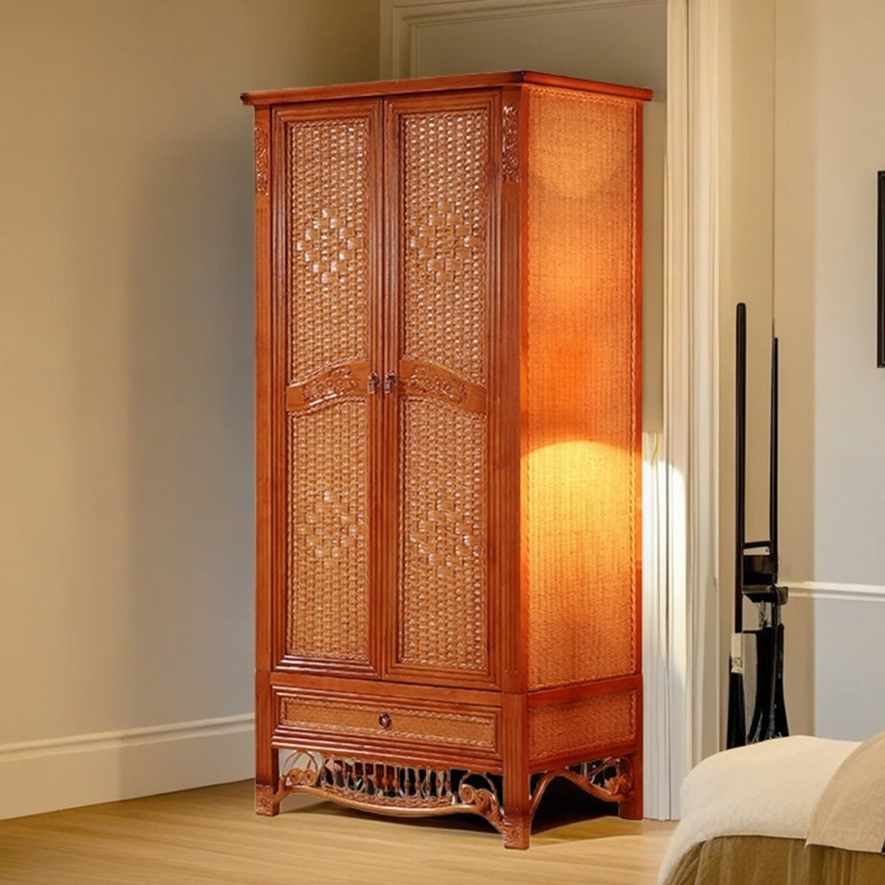 Parttlion Chinese style pastoral style exquisite wardrobe | Wayfair