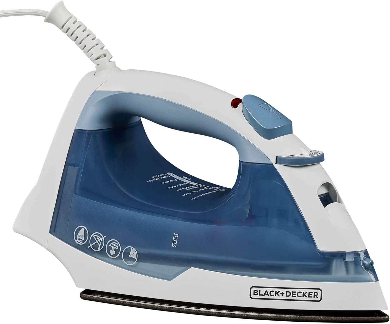 BLACK+DECKER Easy Steam Compact Iron for Clothes, Automatic Shutoff ...