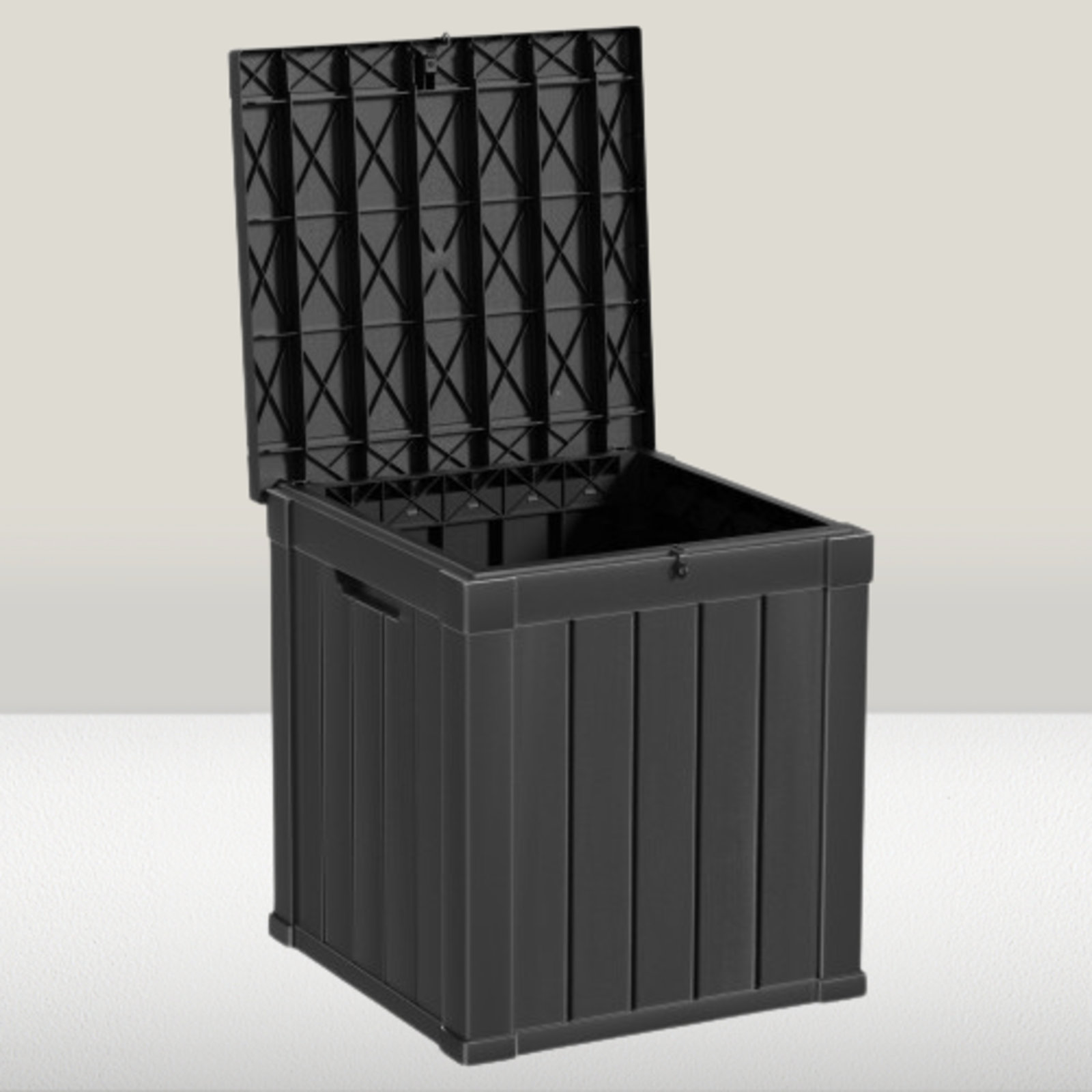 WORACO 22.13'' W 50 Gallons Water Resistant Resin Lockable Deck Box ...