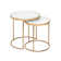 SIA Home Stella Side Table - White Marble - Brass Effect Feet | Wayfair ...