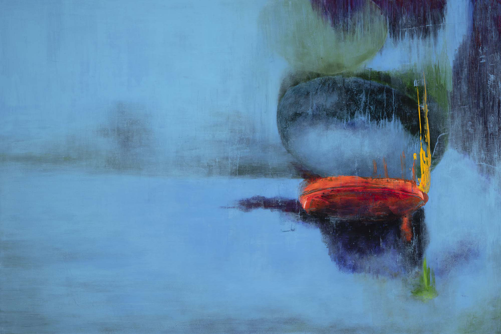 Yoffi Blue Abstract by Yaffa G - Graphic Art on Canvas | Wayfair