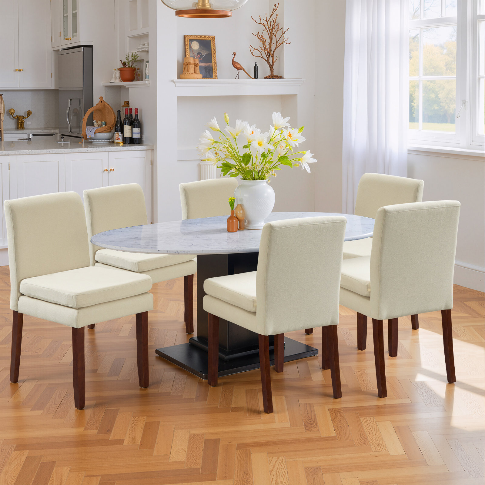 Red Barrel Studio® Upholstered Dining Chairs, Modern Dining Room Chairs ...