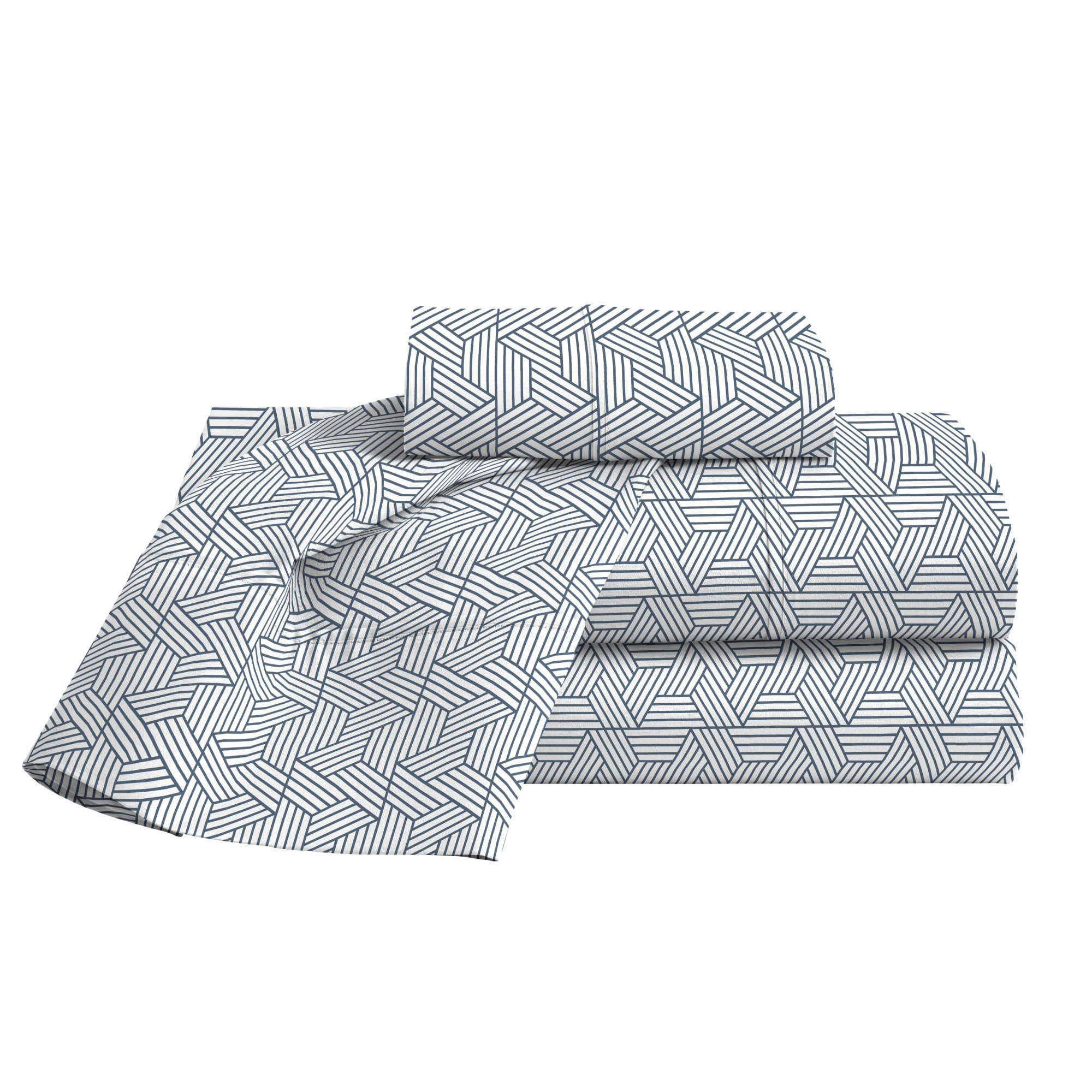 Scott Living 400 Thread Count Geometric 100% Cotton Sheet Set | Wayfair