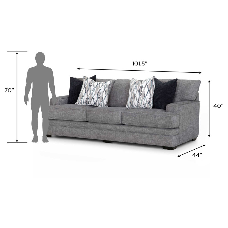 Wade Logan® Terrin 101.5'' Upholstered Sofa & Reviews | Wayfair