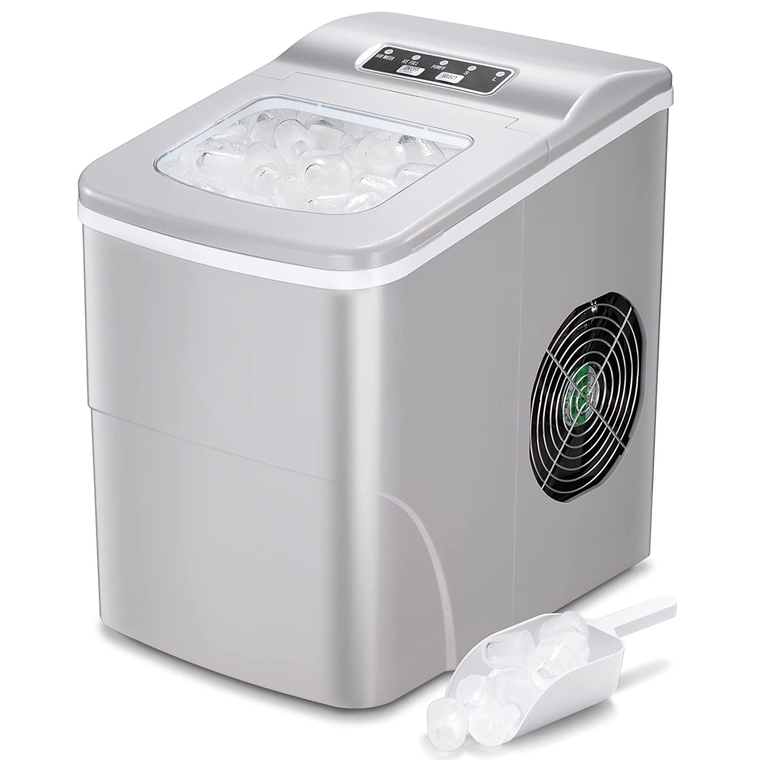 COWSAR 26 lb. Daily Production Clear Ice Portable Ice Maker,2 Ice Cube ...