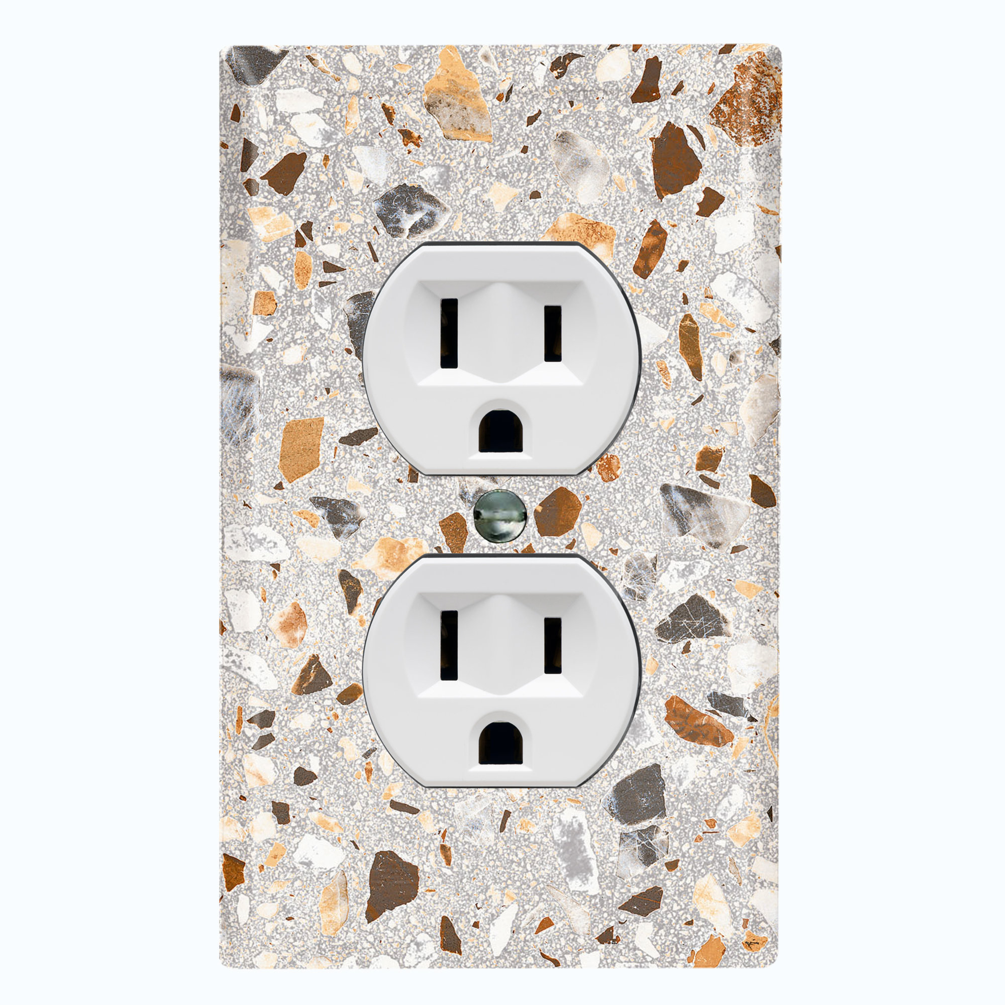 WorldAcc Metal Light Switch Plate Outlet Cover (Rustic Stone Rock ...