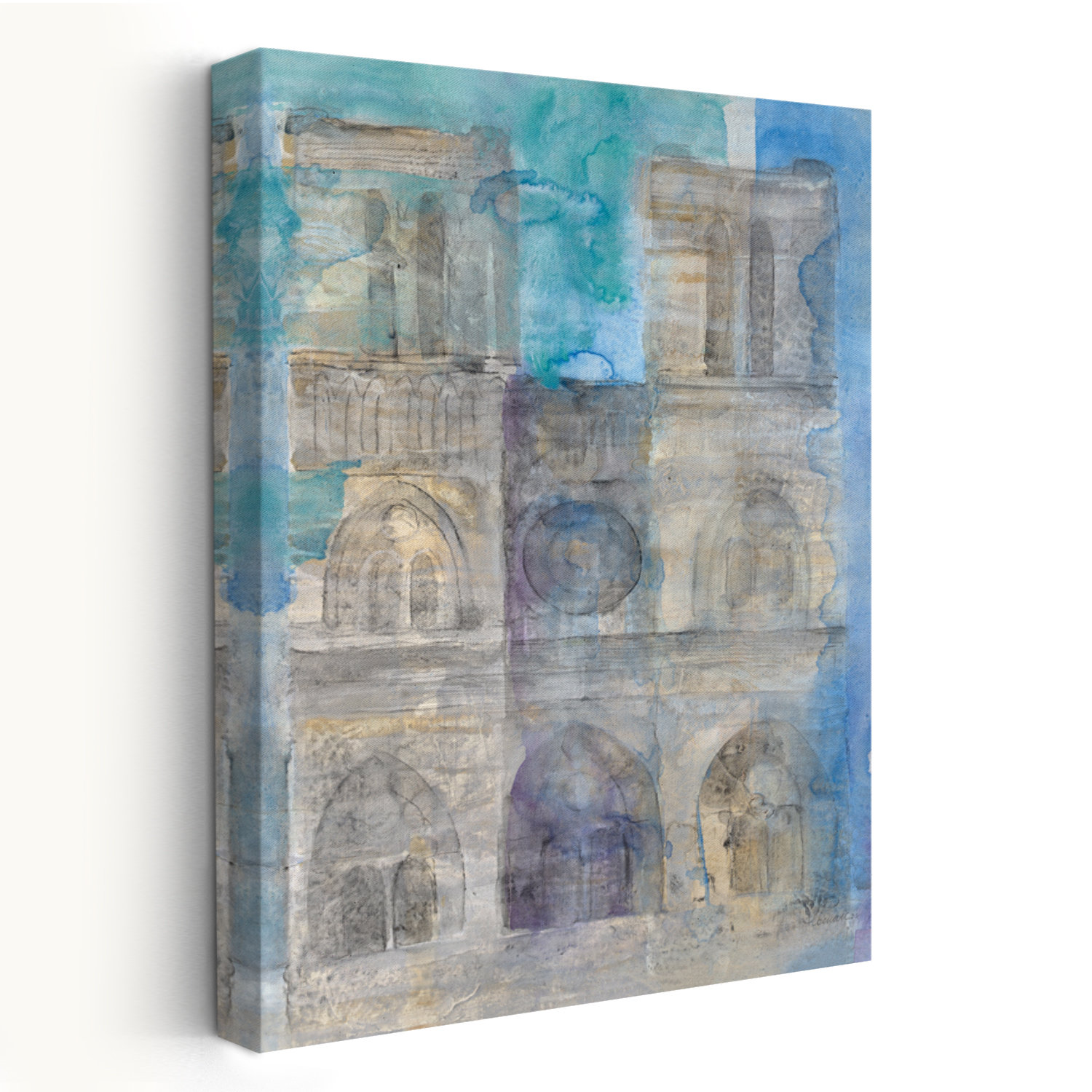 Orren Ellis Paris At Dusk I Contemporary Abstract Blue Contemporary ...