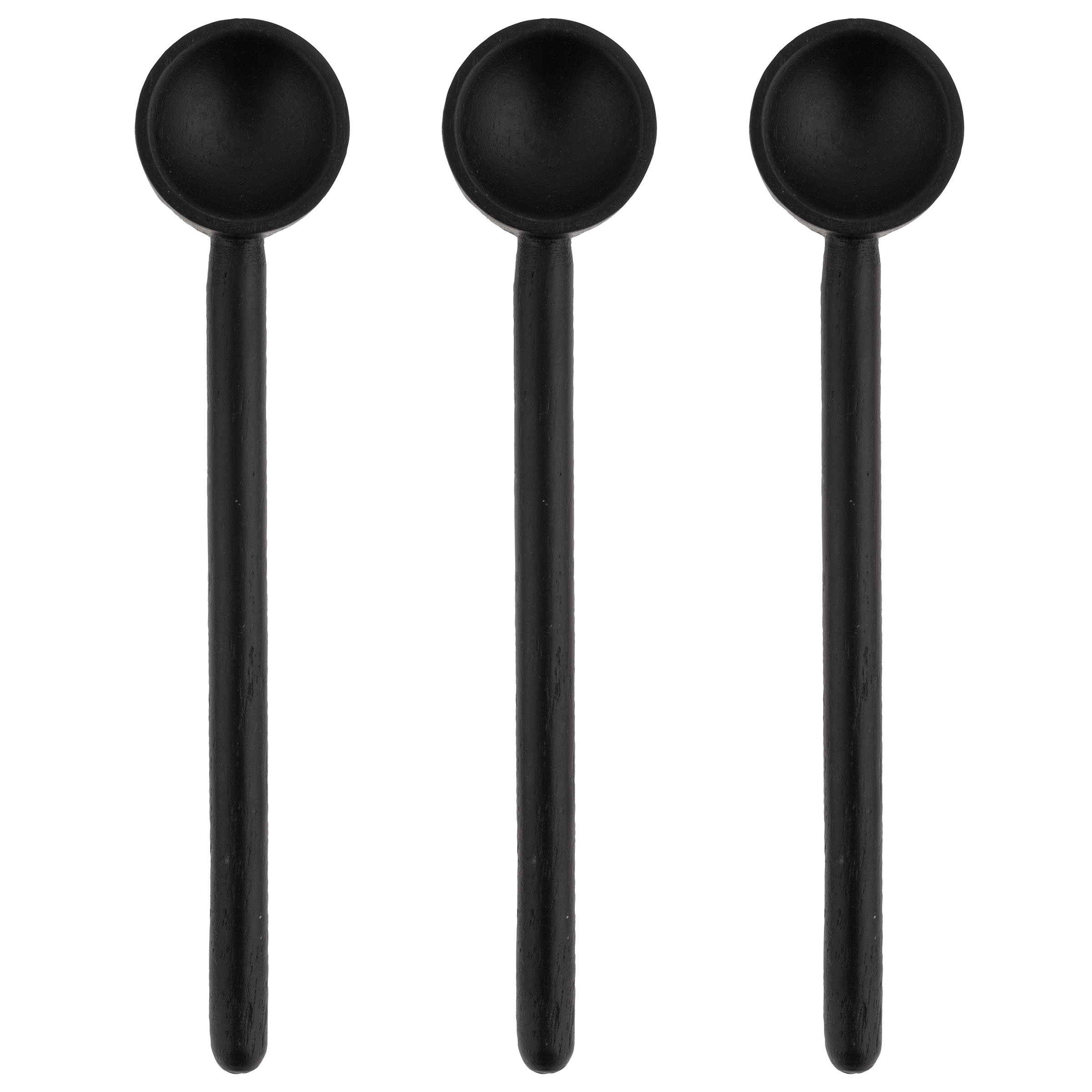 Ebern Designs Black Wood Spoon Sets Small | Wayfair