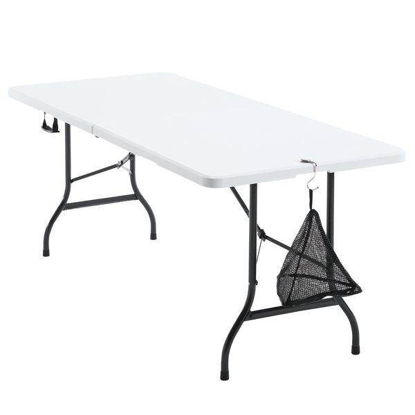 Arlmont & Co. Raita 6ft Foldable Table with Built in Handle, Heavy Duty ...