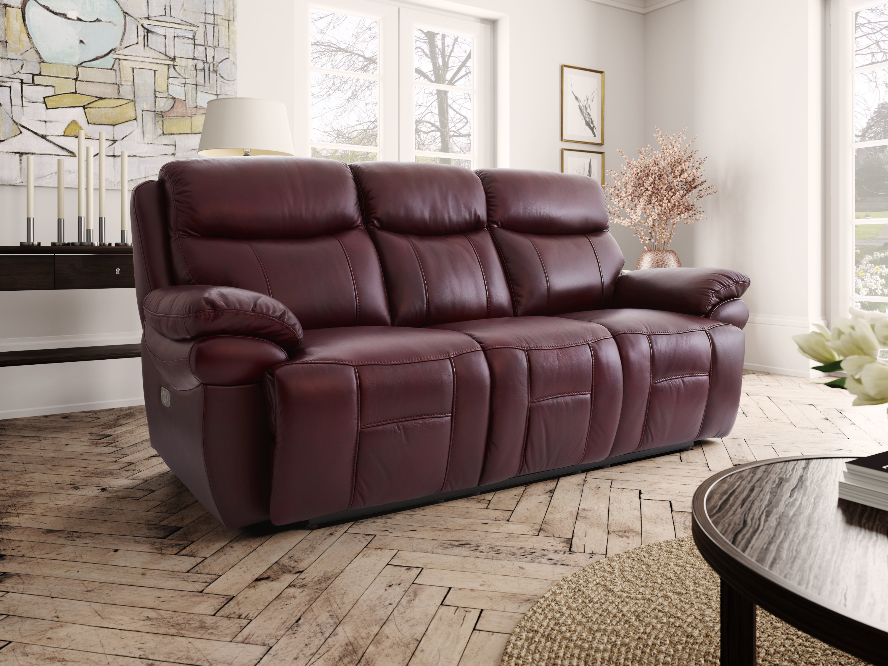 Ebern Designs Jaece 3 Seater Power Reclining Sofa, with Comfort Plus ...