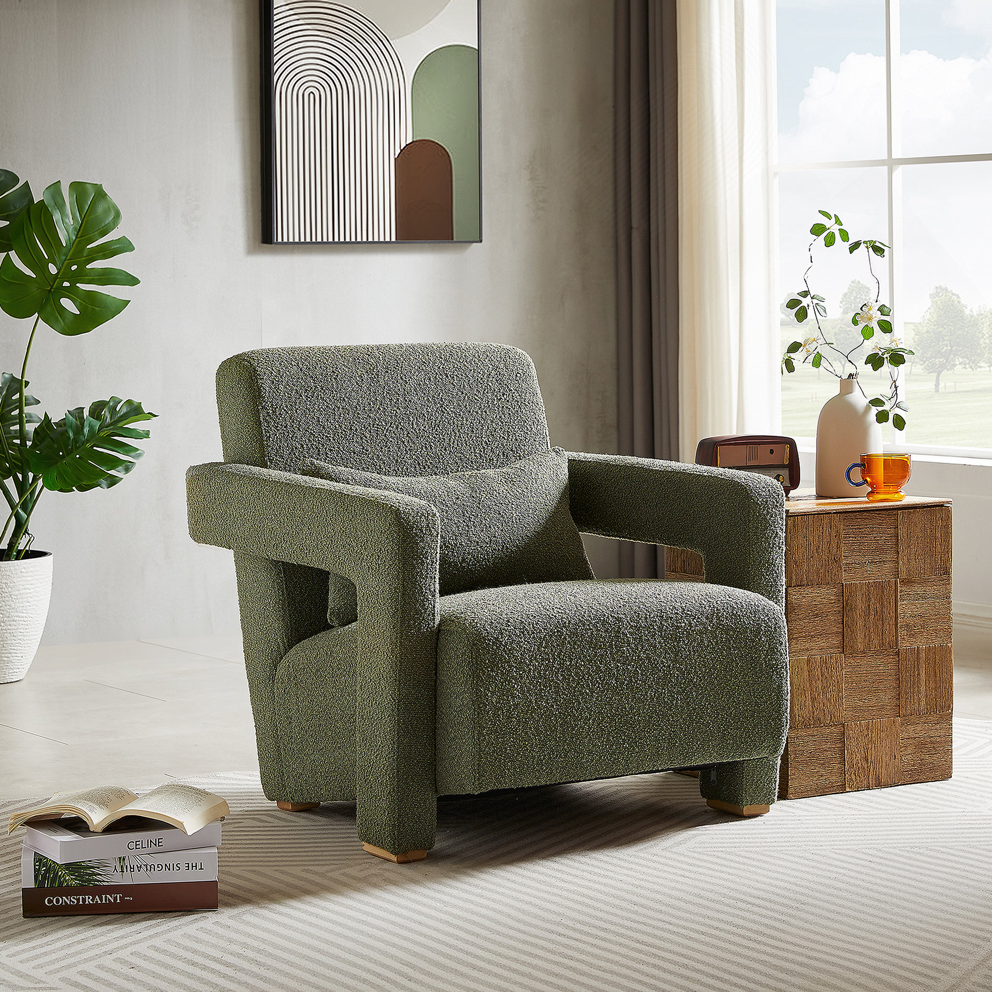 Latitude Run® Sleek Right-Angle Armrests Accent Chairs Set Of 2 ...