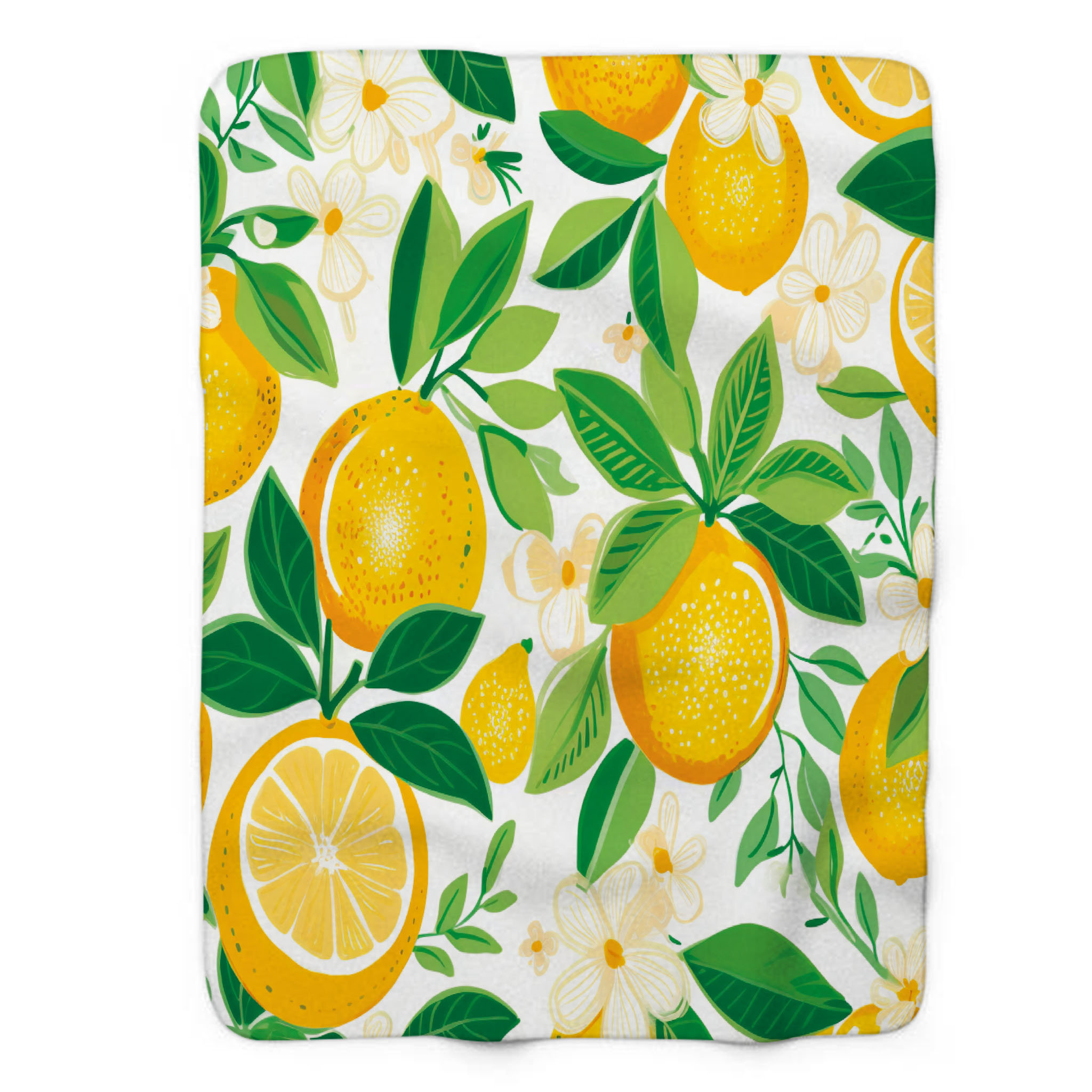 MentionedYou Citrus Delight Art - 1 Piece Premium Sherpa Blanket | Wayfair