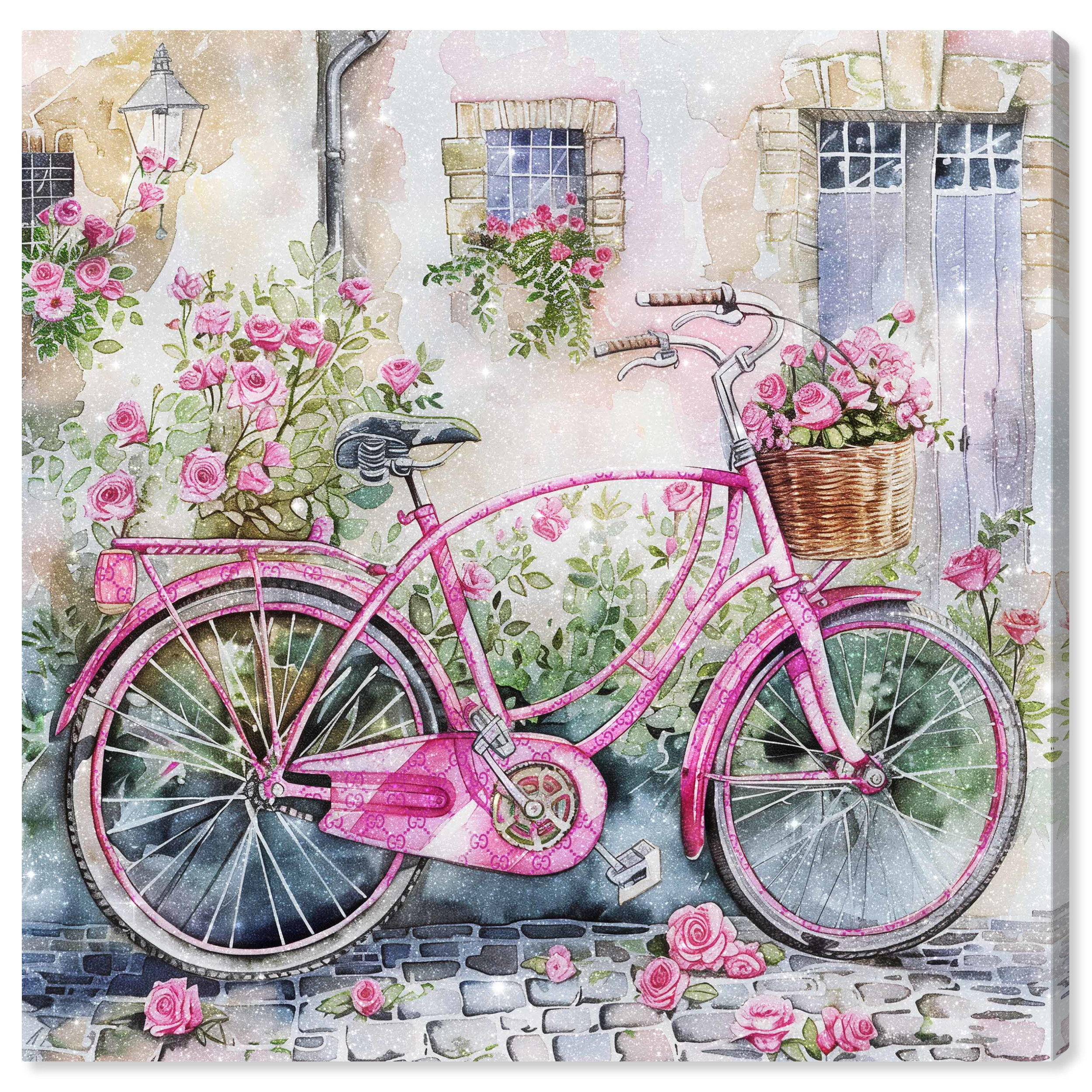 Art Remedy Glam Bike Chic Farmhouse Wall Art by Art Remedy | Wayfair