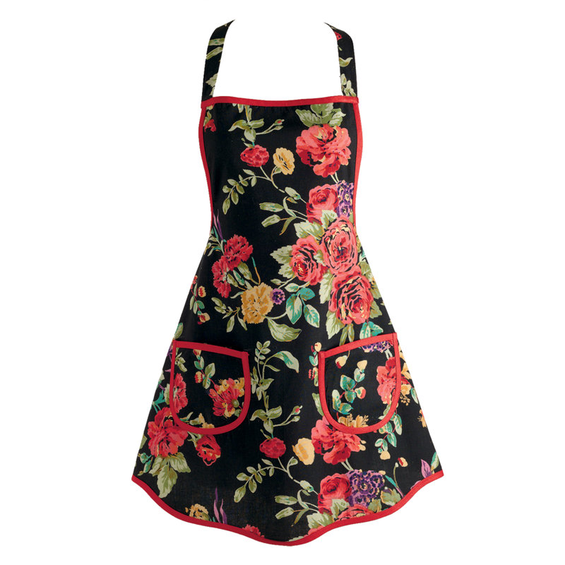 Darby Home Co Floral Cotton Bib Apron & Reviews | Wayfair