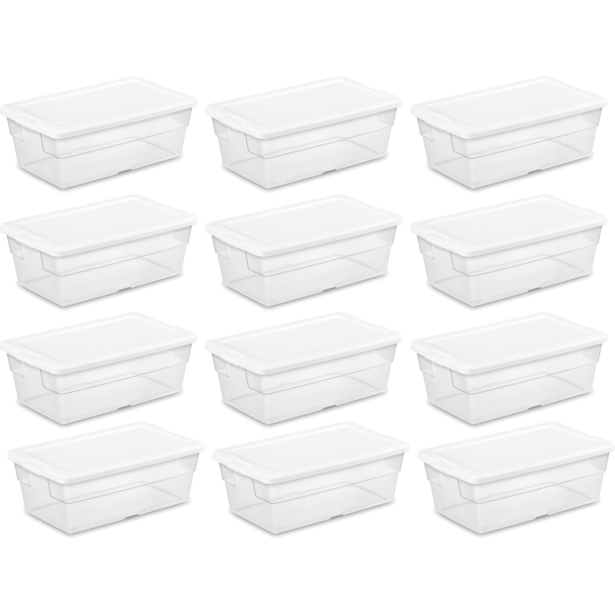 Sterilite Clear Plastic Stacking Storage Container Box w/ Lid & Reviews ...