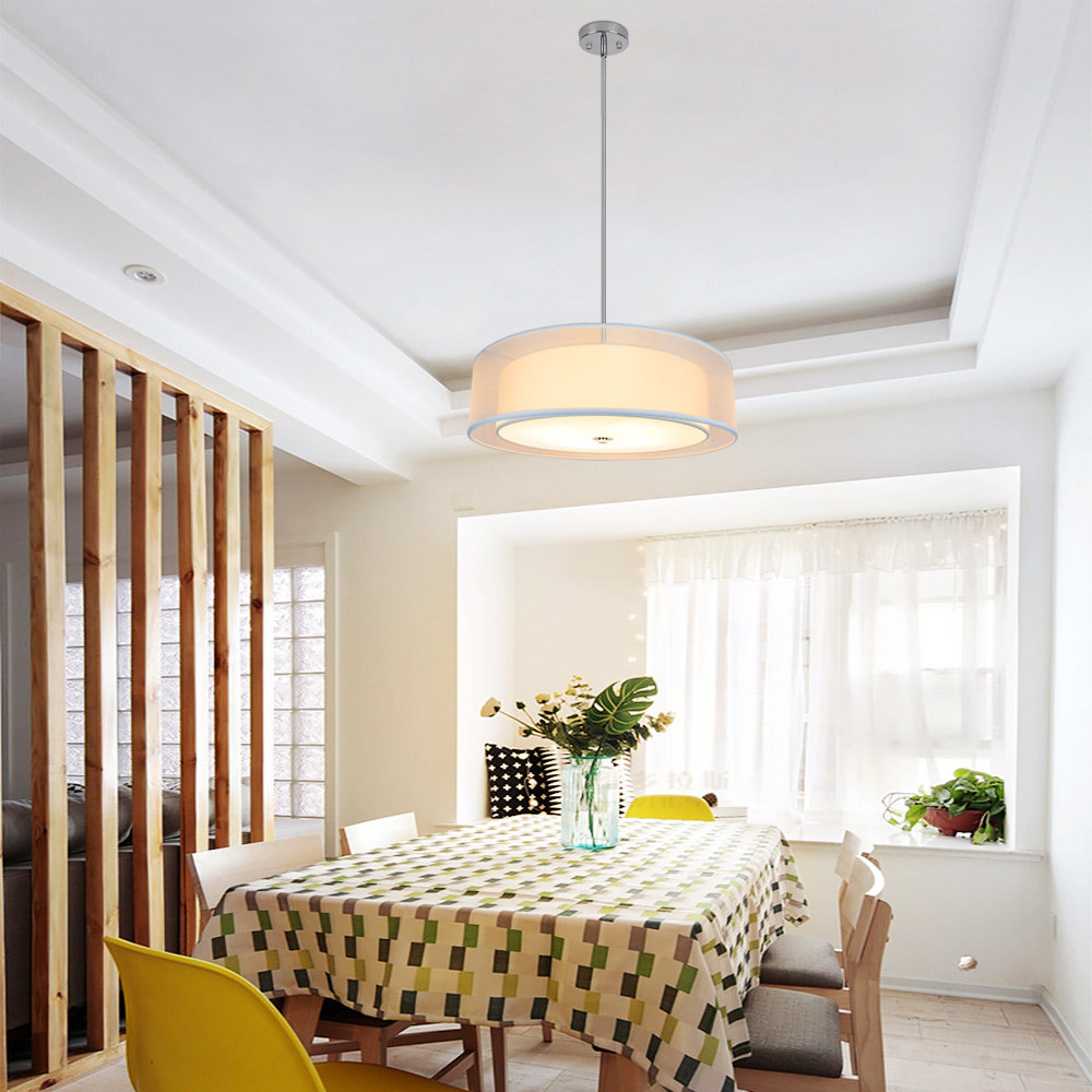 NFusion Matthew Modern Elegance Ceiling Fan with Double-Layer Fabric ...