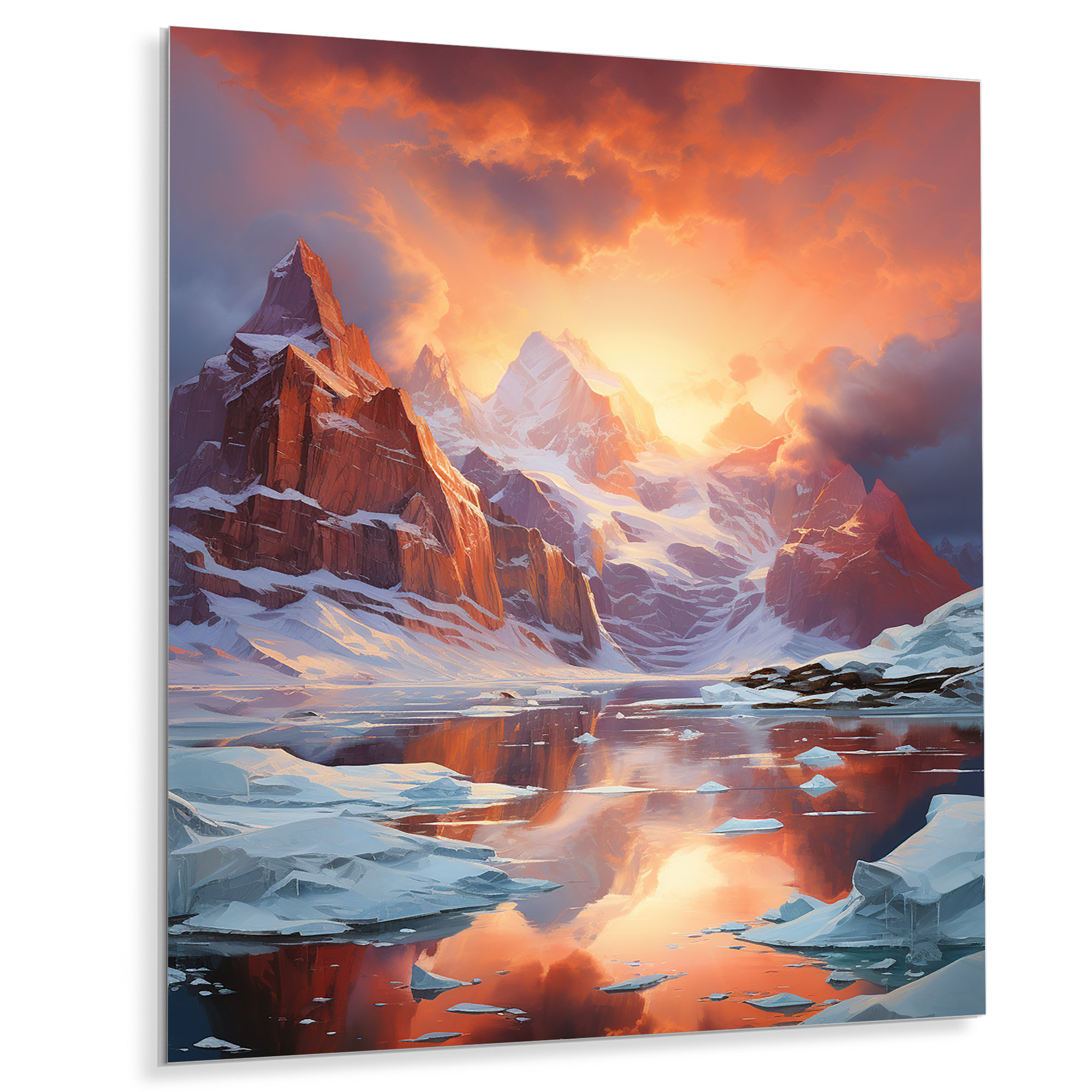 Millwood Pines Coral Orange Iceberg Glacial Symphony II - Nautical ...