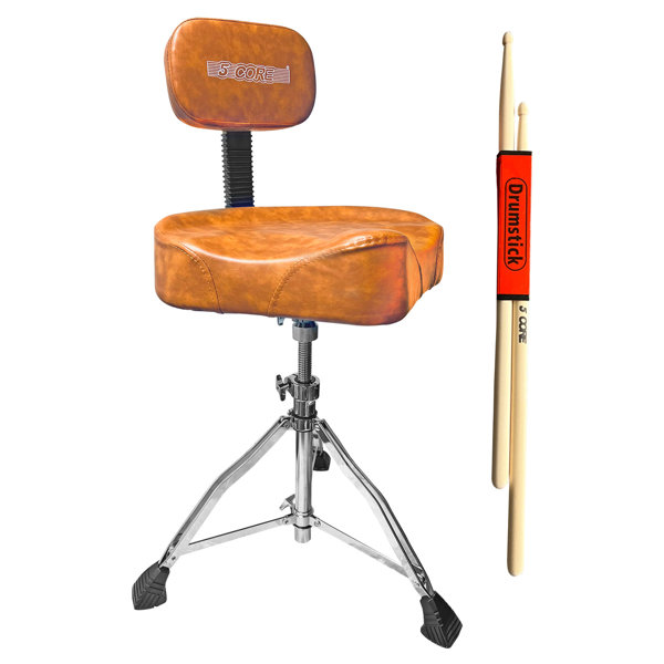 Ebern Designs 5 Core Drum Throne Comfortable Padded Stool Height ...