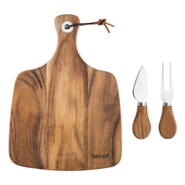 Stock Preferred 3-piece Cheese Board Set With Knife | Wayfair