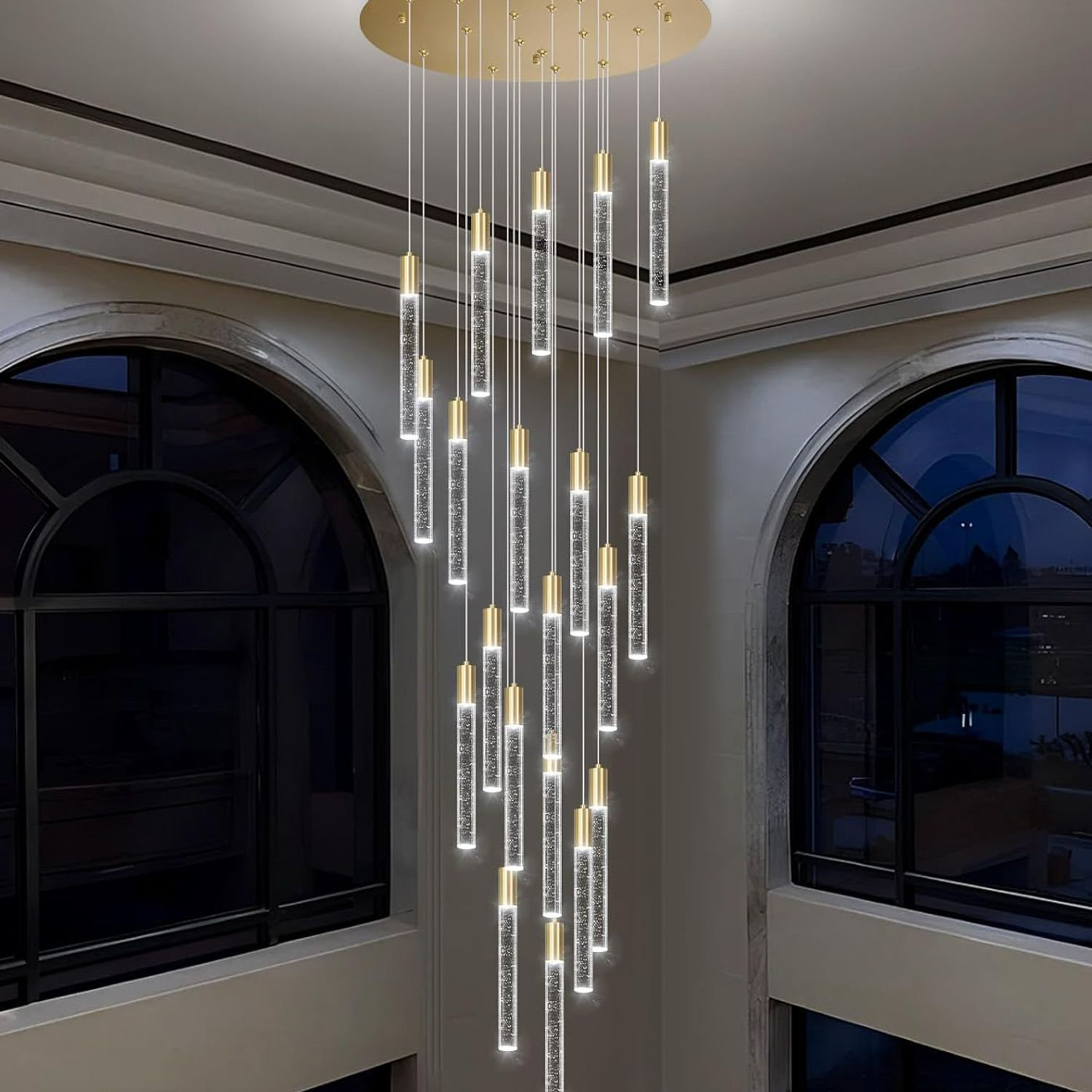 Everly Quinn 16 Foot Chandeliers for Living Room Entryway High Ceiling ...