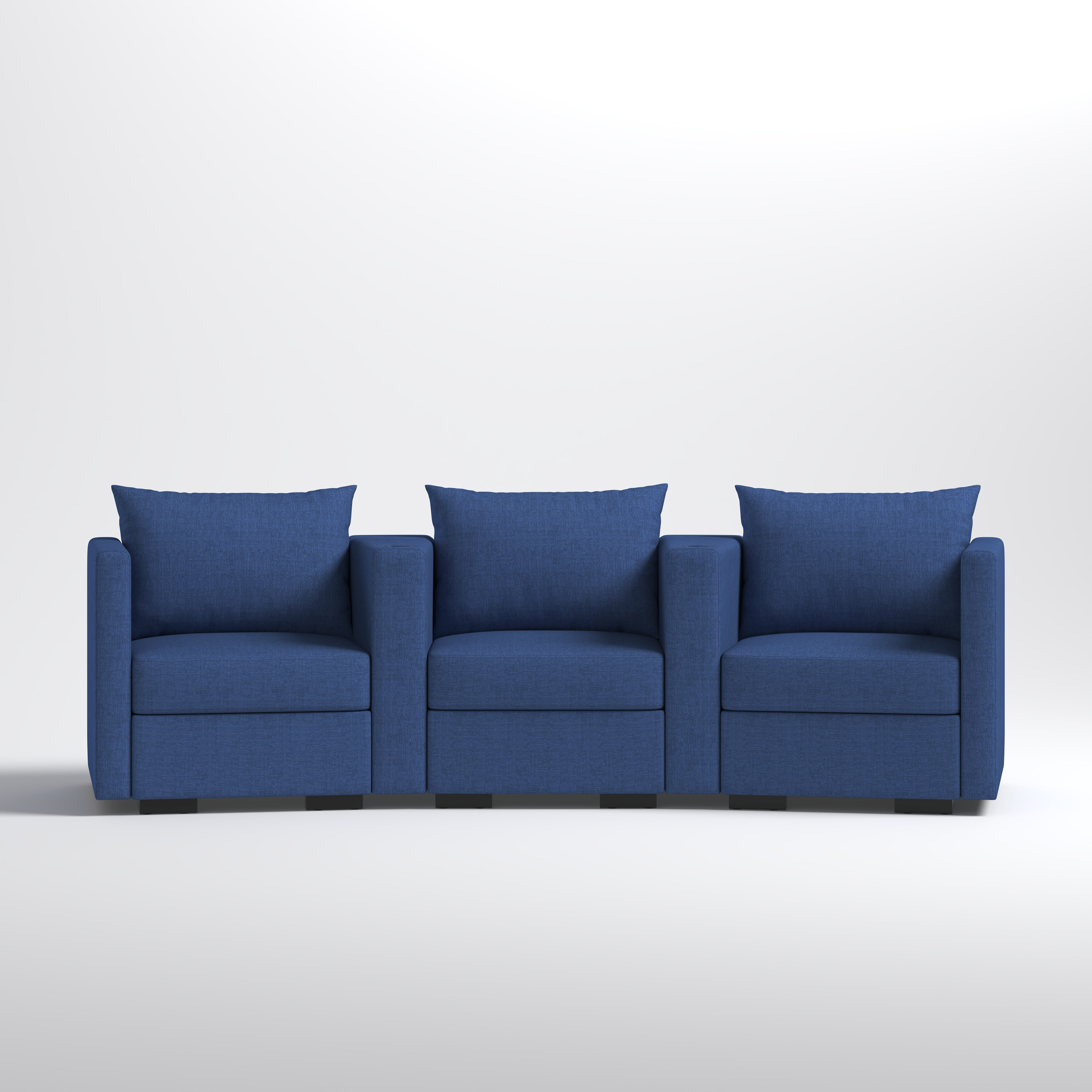 Ebern Designs Malena Curved 3-Seater Modular Home Theater Seating ...