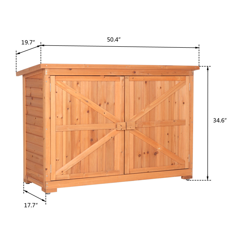 Winado 4 ft. W x 1 ft 5 in. D Solid Wood Lean-To Tool Shed & Reviews ...