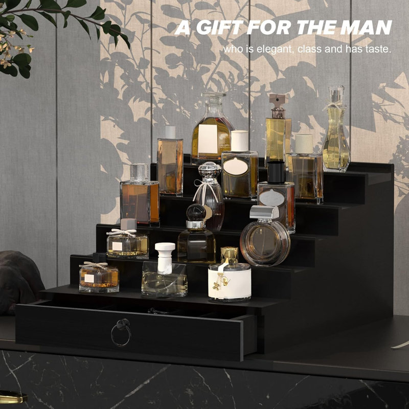 Hokku Designs 5 Tier Black Cologne Shelf,Black | Wayfair