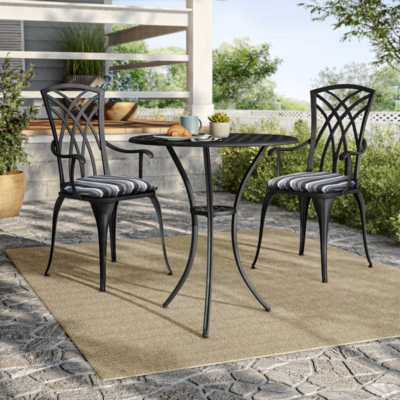 Alcott Hill® Baist Round 2 Person 24" Outdoor Patio Bistro Sets with ...