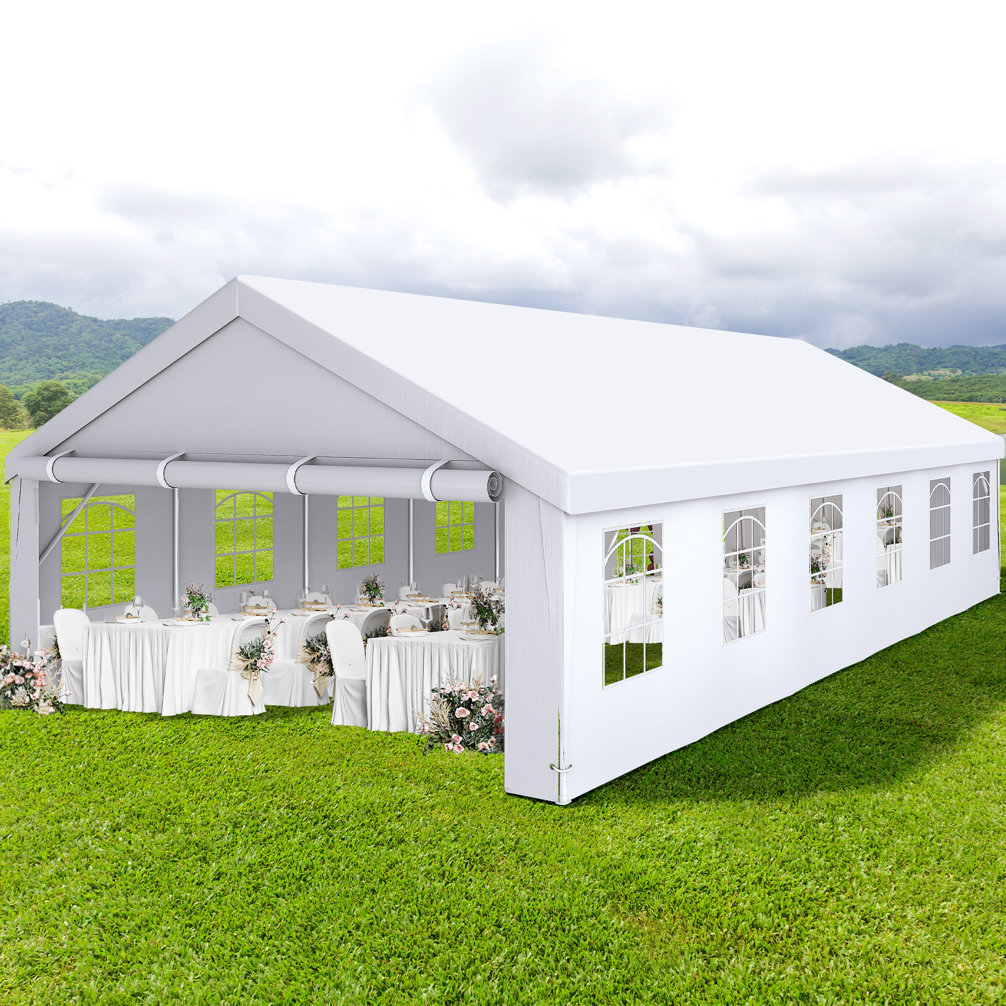 Balconera 20x40 ft Party Tent Outdoor Wedding Event Shelters Heavy Duty ...