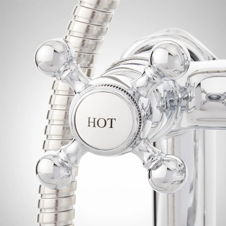 Signature Hardware Deck-Mount Telephone Faucet with Vintage Cross ...