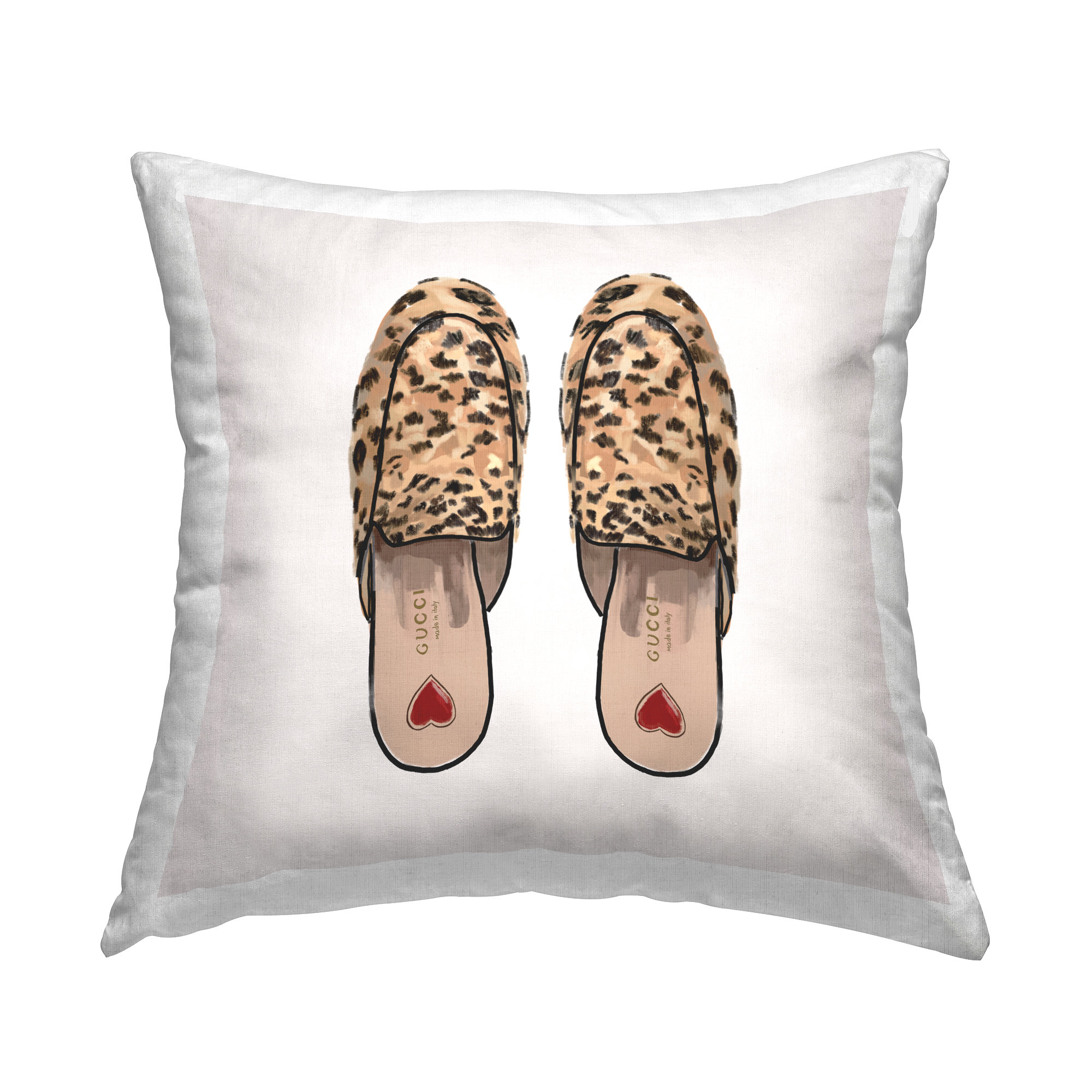 Stupell Industries Glam Leopard Loafers Printed Throw Pillow by Amelia ...