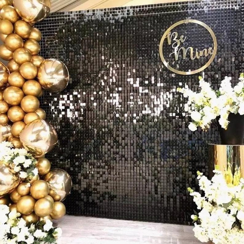FashionSecretsLLC 12"x12" Clear Back Shimmer Sequin Wall Panels for ...