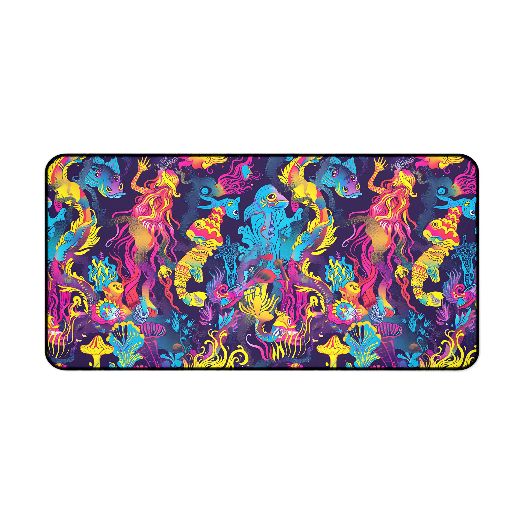 East Urban Home Psychedelic Ocean Mouse Mat, Colorful Sea Life Desk Mat ...
