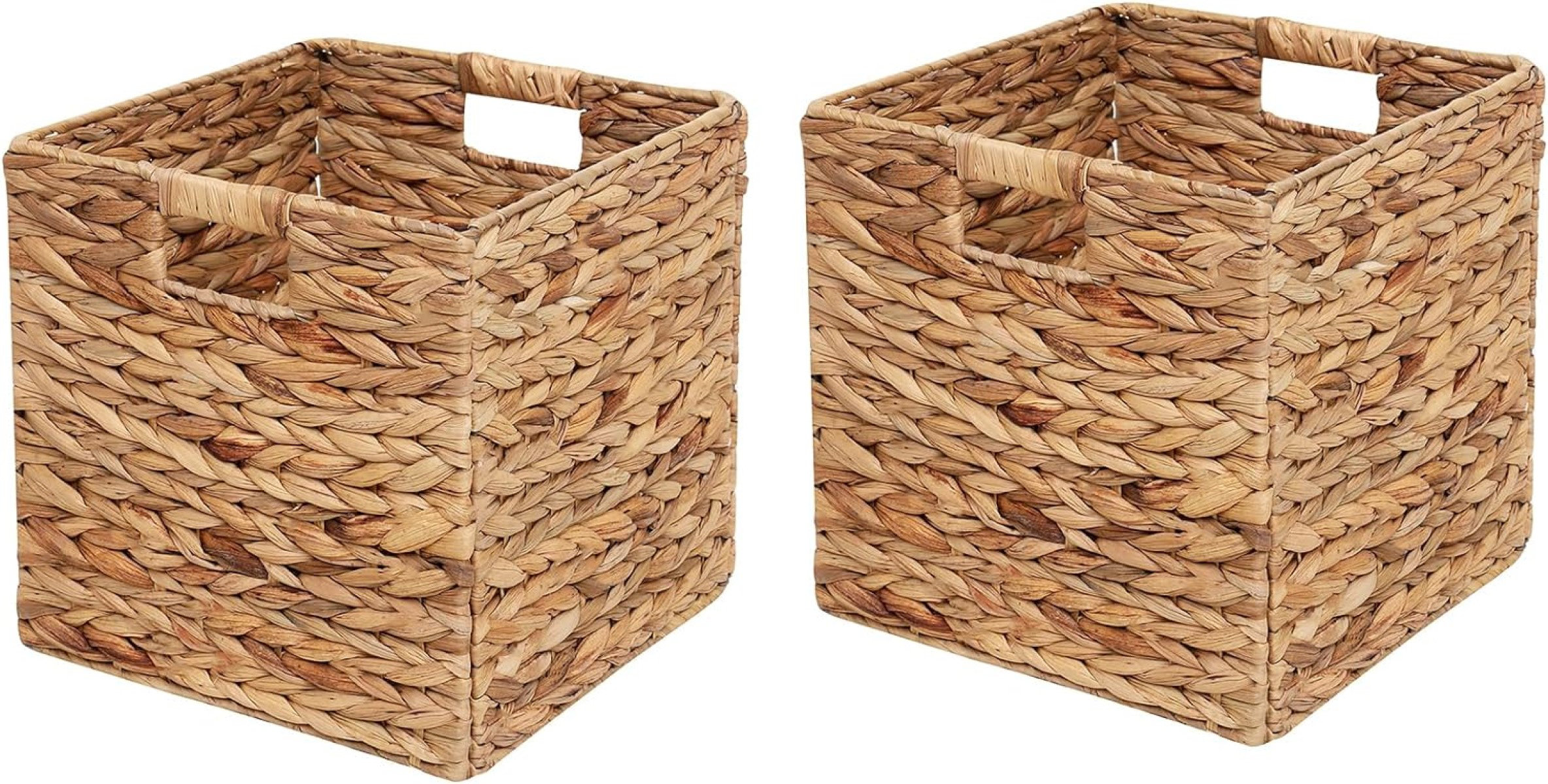 Bayou Breeze 2 pack Wicker Storage Basket Water Hyacinth Woven Basket ...