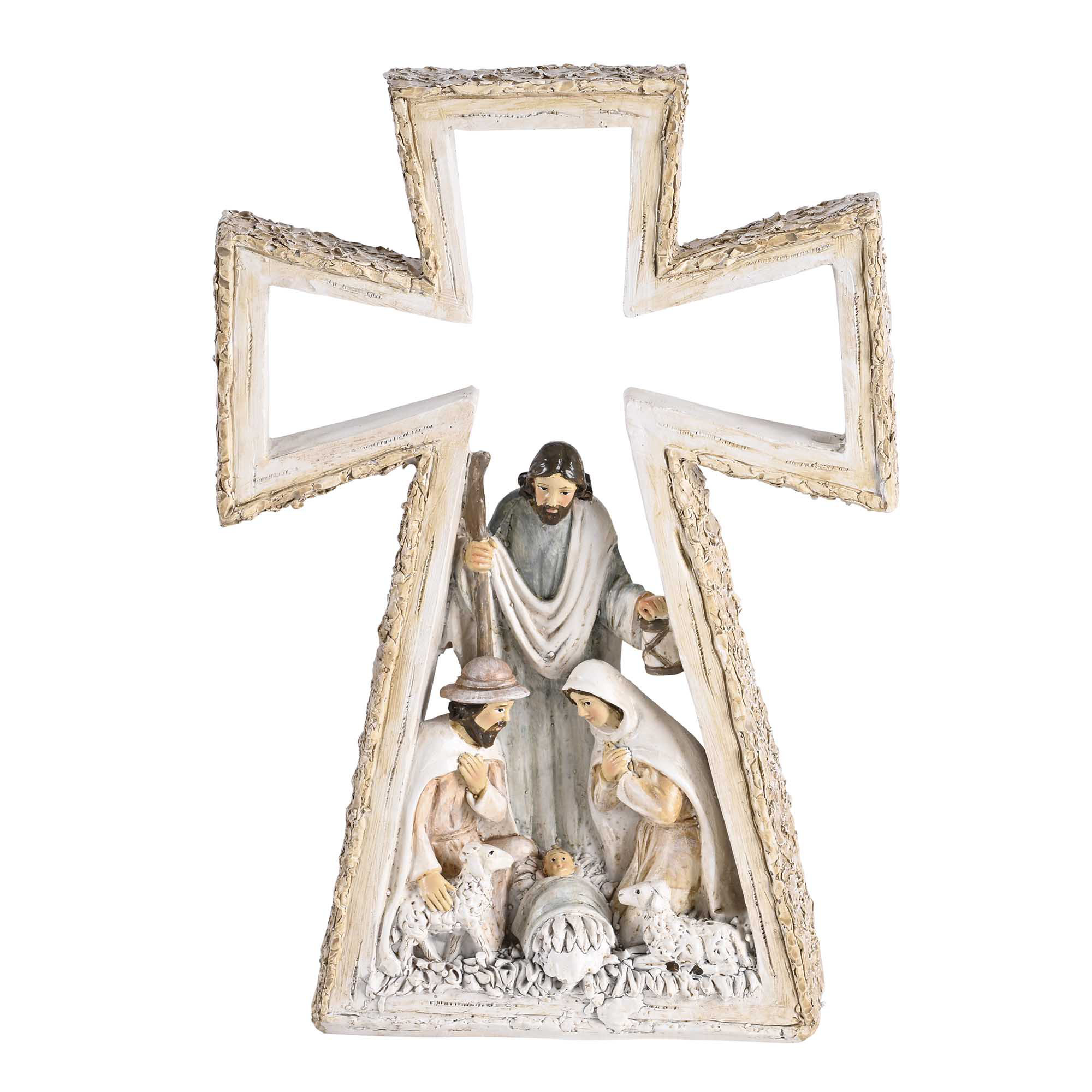 Fleur De Lis Living Nativity Holy Family Animals In Cross 9H - Wayfair ...