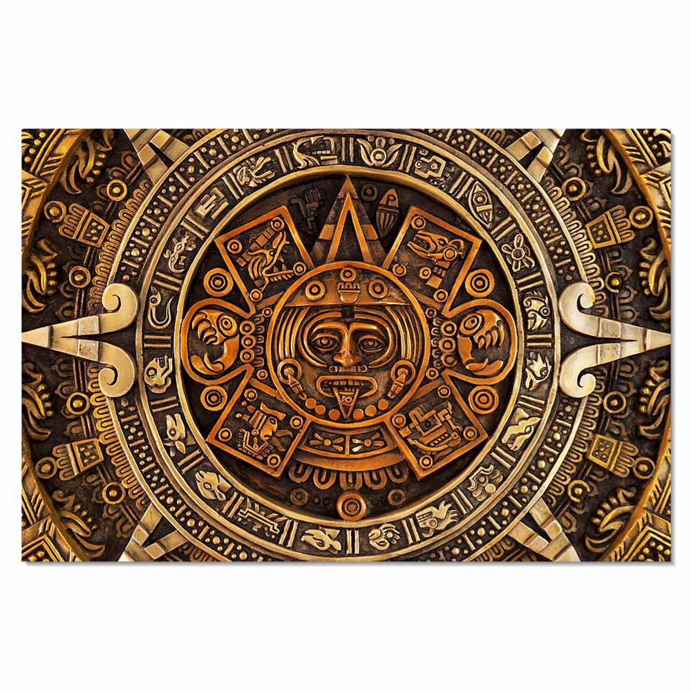 Bungalow Rose Aztec Calendar, Mesoamerican Art, Mexican Wall Décor ...