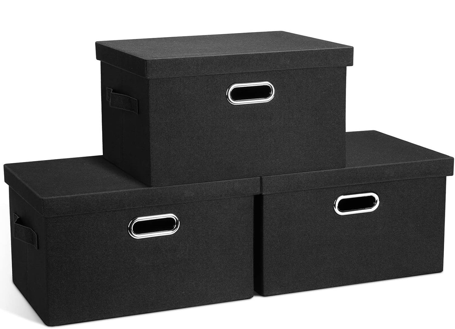 Hokku Designs Large 17" 36 Quart Collapsible Stackable Storage Bins ...