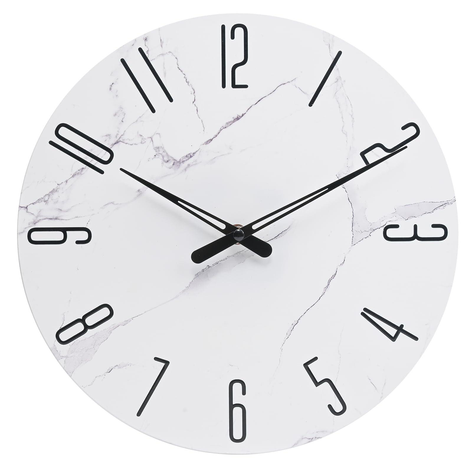 Hokku Designs Wall Clock, Modern Decorative, Waterproof Glass Large ...