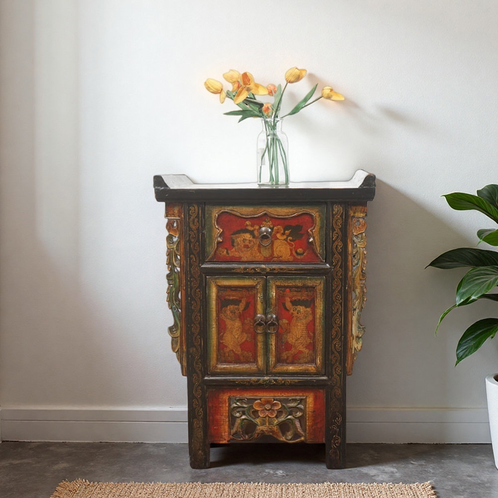 Astoria Grand Chinese Style Solid Wood Entryway Cabinet - Wayfair Canada