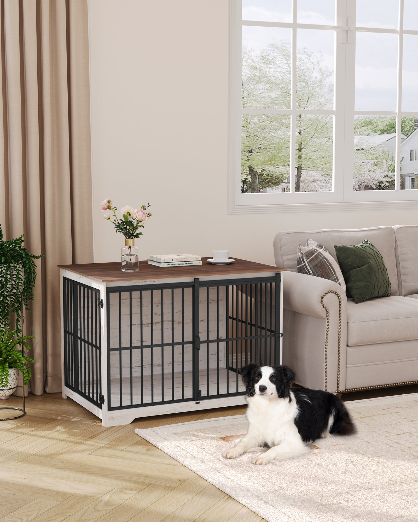 Tucker Murphy Pet™ Furniture Style Dog Crate, Heavy-Duty Dog Kennels ...